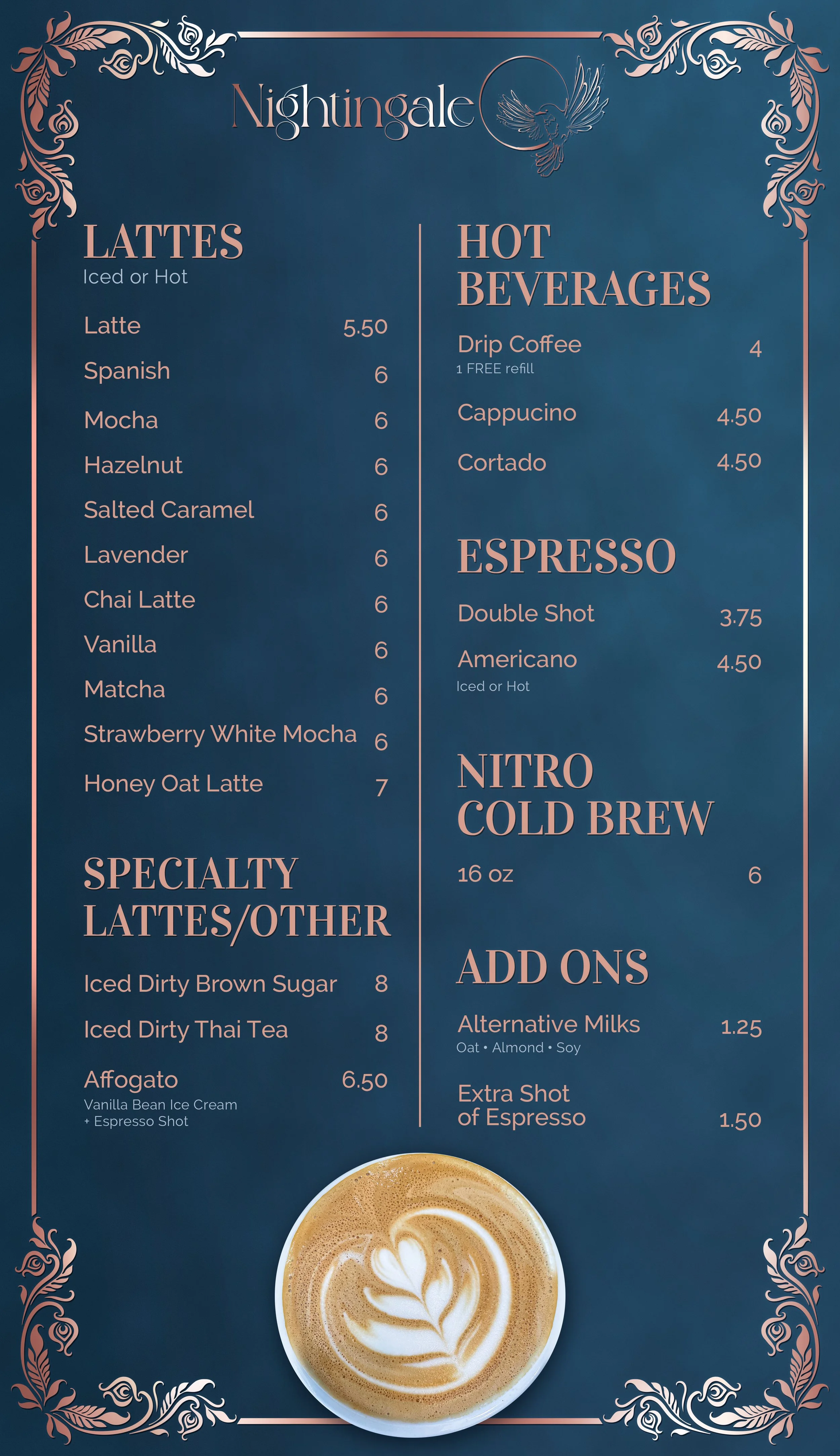 Menu 1 — NIGHTINGALE