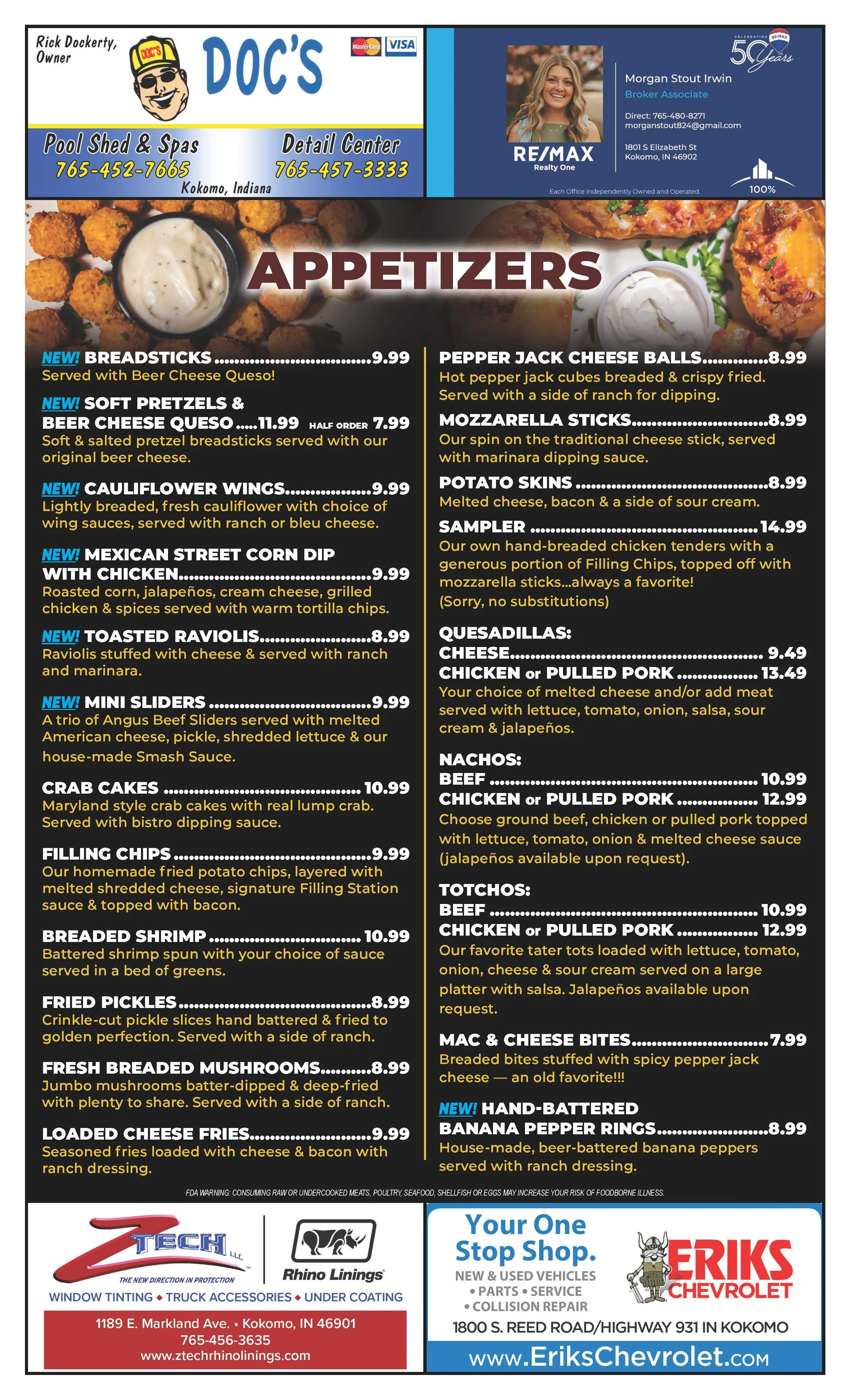 Menu — Filling Station