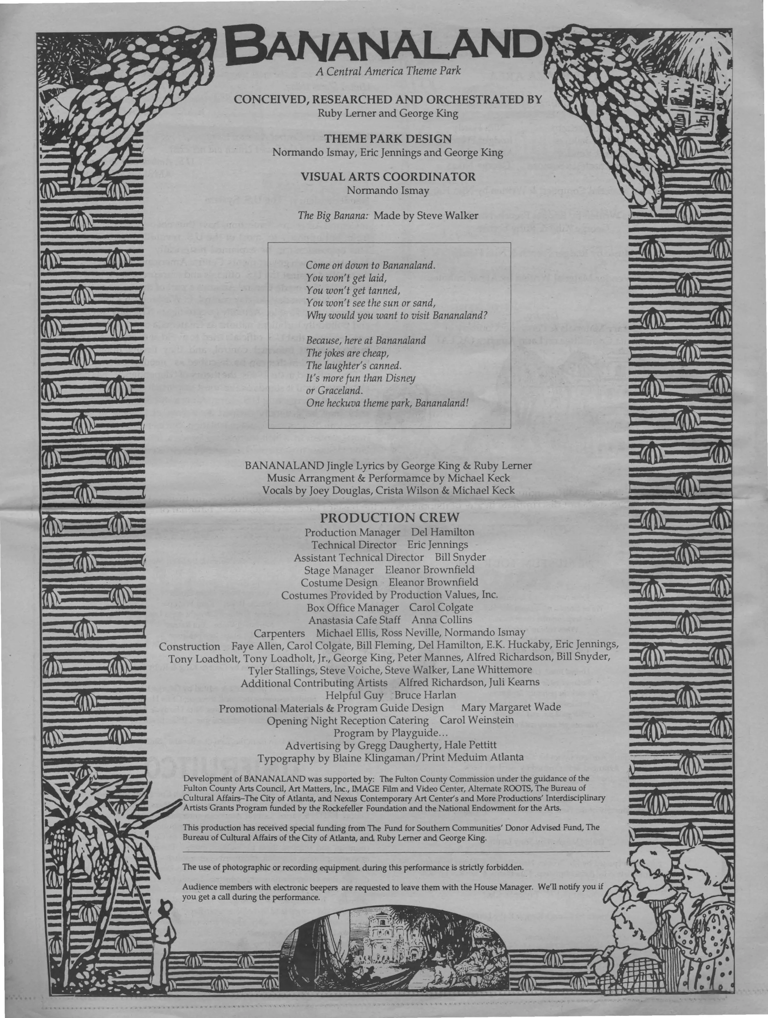 Bananaland Program — Ruby Lerner