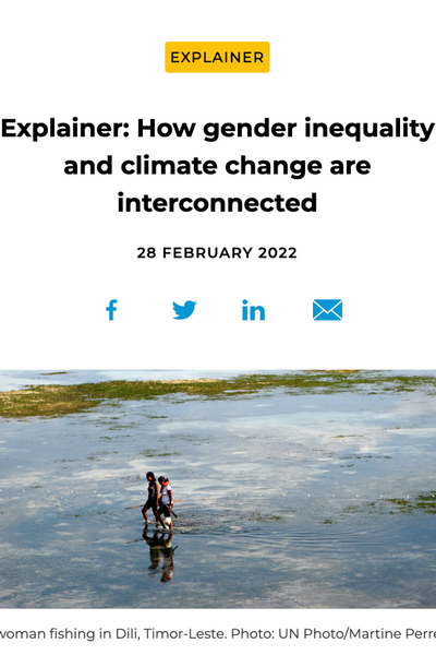 UN Women: Explainer-How gender inequality and climate change are ...