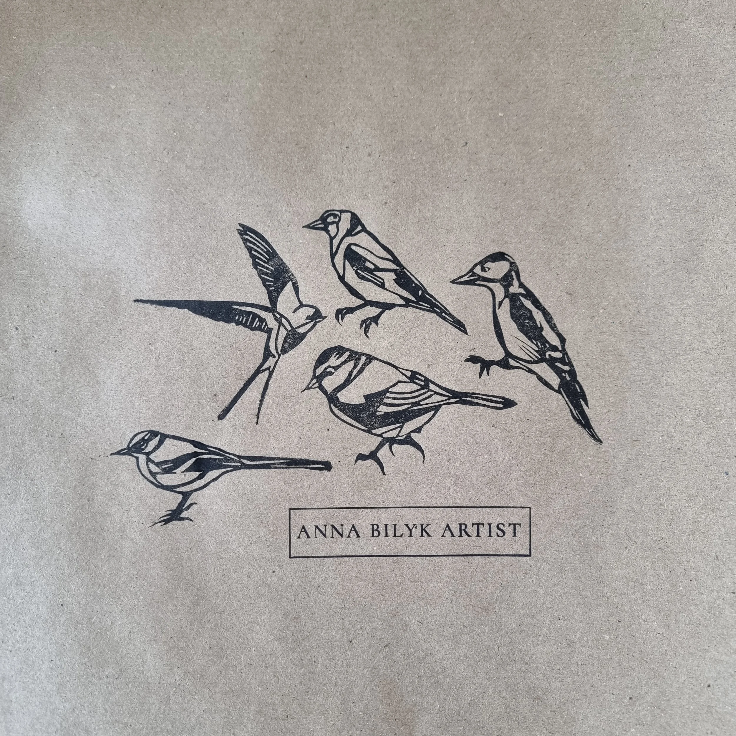 Garden Birds Rubber Lino Crafting Stamp Kit Including Ink Pads — Anna ...