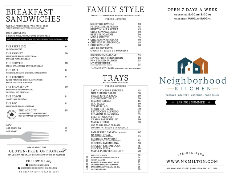Menu | Explore Fresh Flavors Today — Neighborhood Kitchen