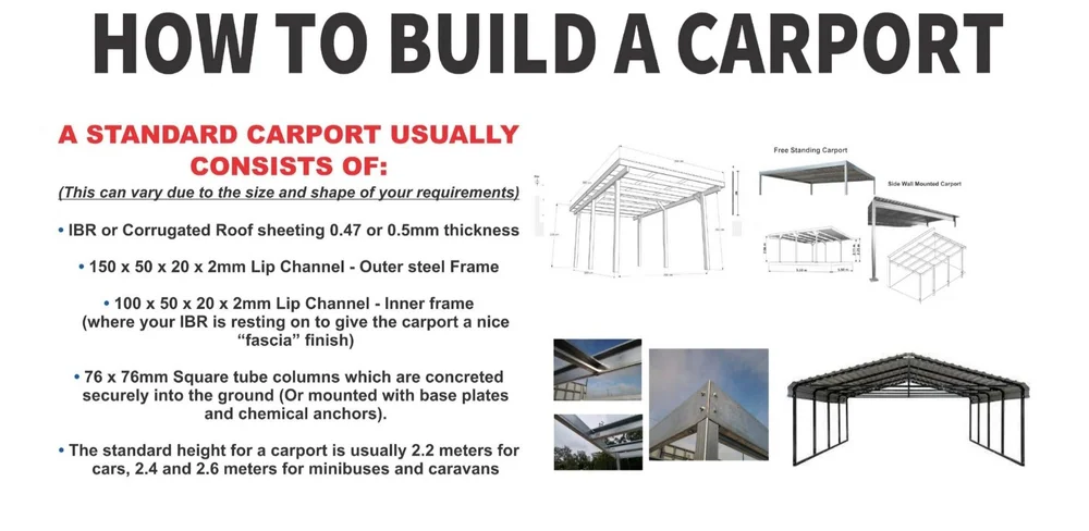 How to build a carport — Buffalo City Steel East London