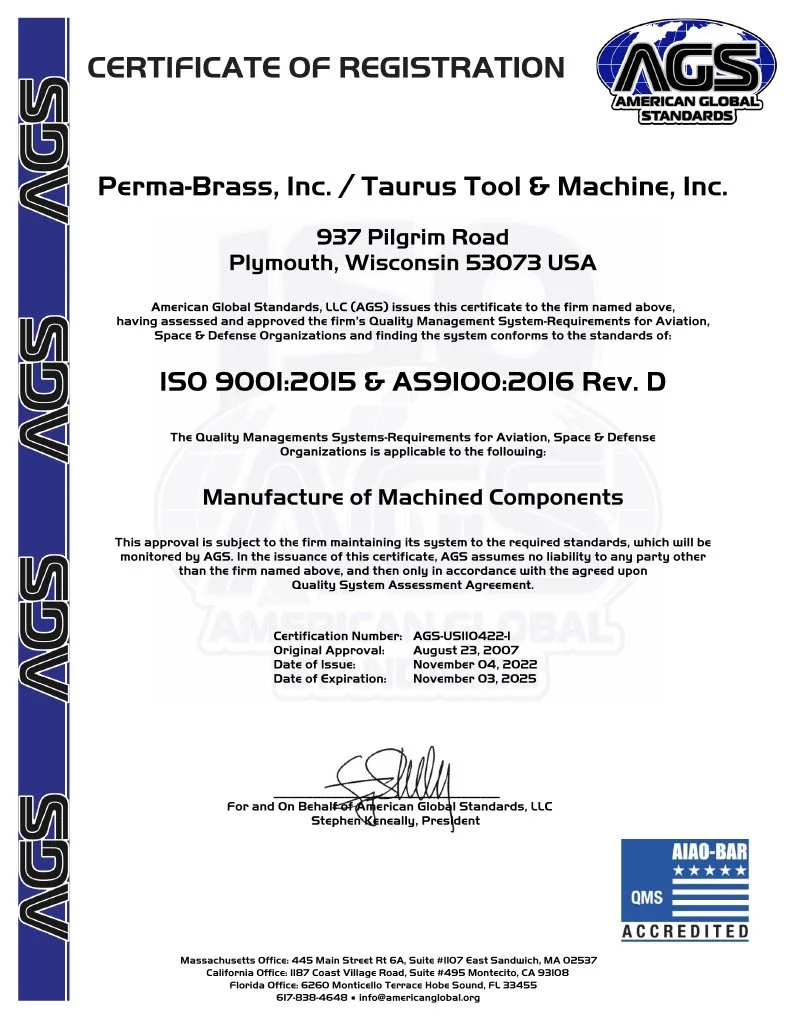 PERMA-BRASS, INC.