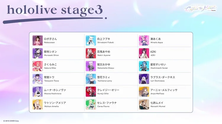 Details on hololive 5th fes. “Capture the Moment” and hololive SUPER ...
