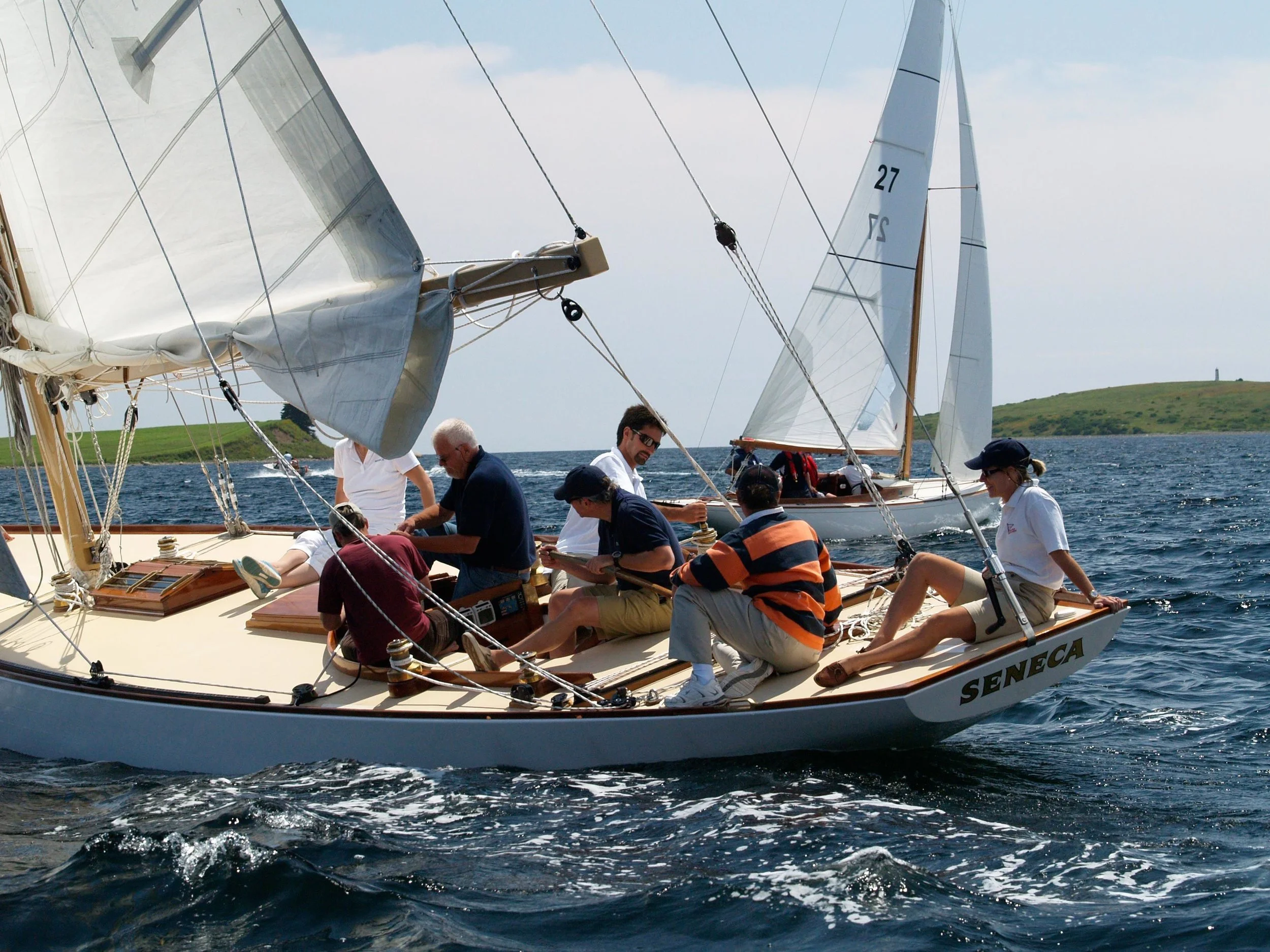 Seneca is a 1907 Herreshoff designed P Class Bermudan Sloop restored by ...