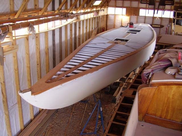 Seneca is a 1907 Herreshoff designed P Class Bermudan Sloop restored by ...