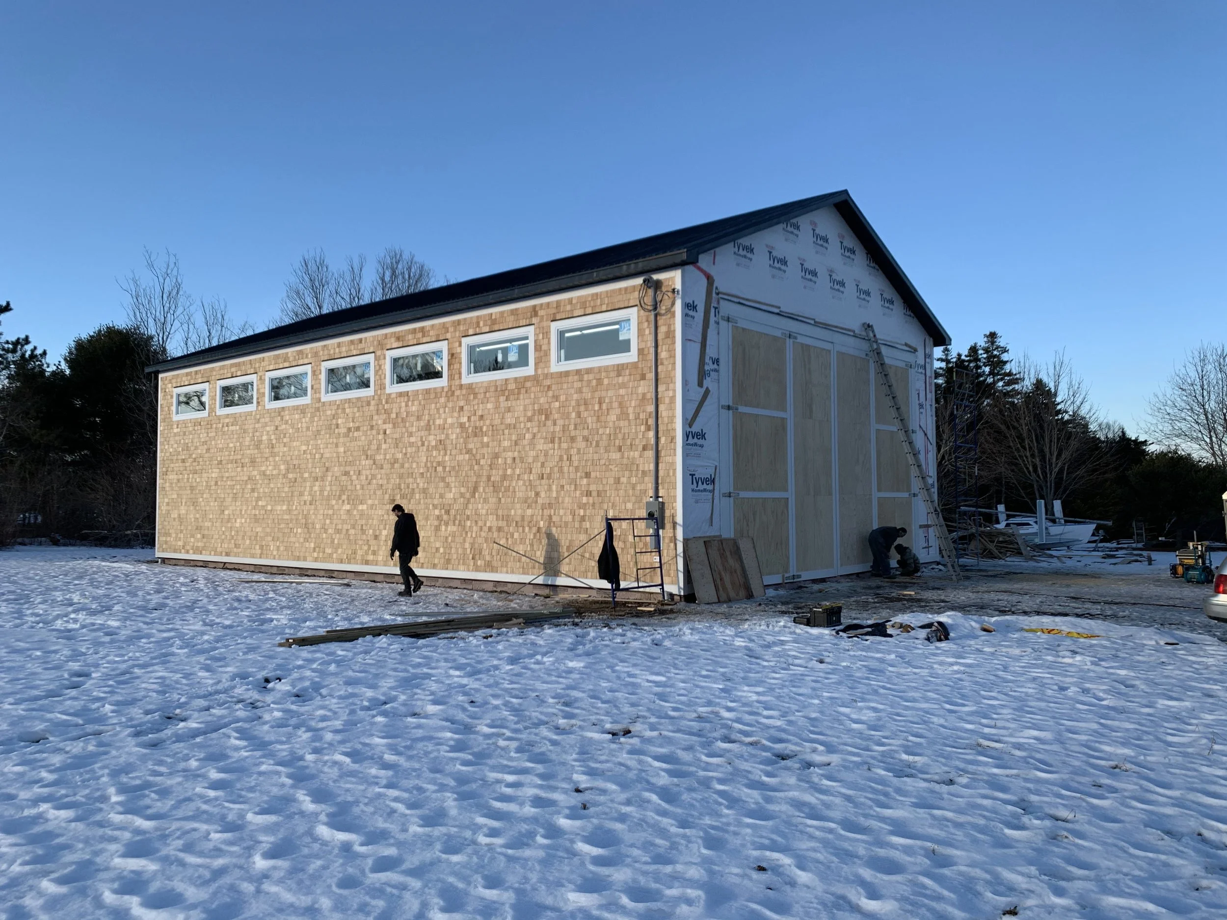 Tern Boatwork's new boat shop, built in 2020, is located in West LaHave ...