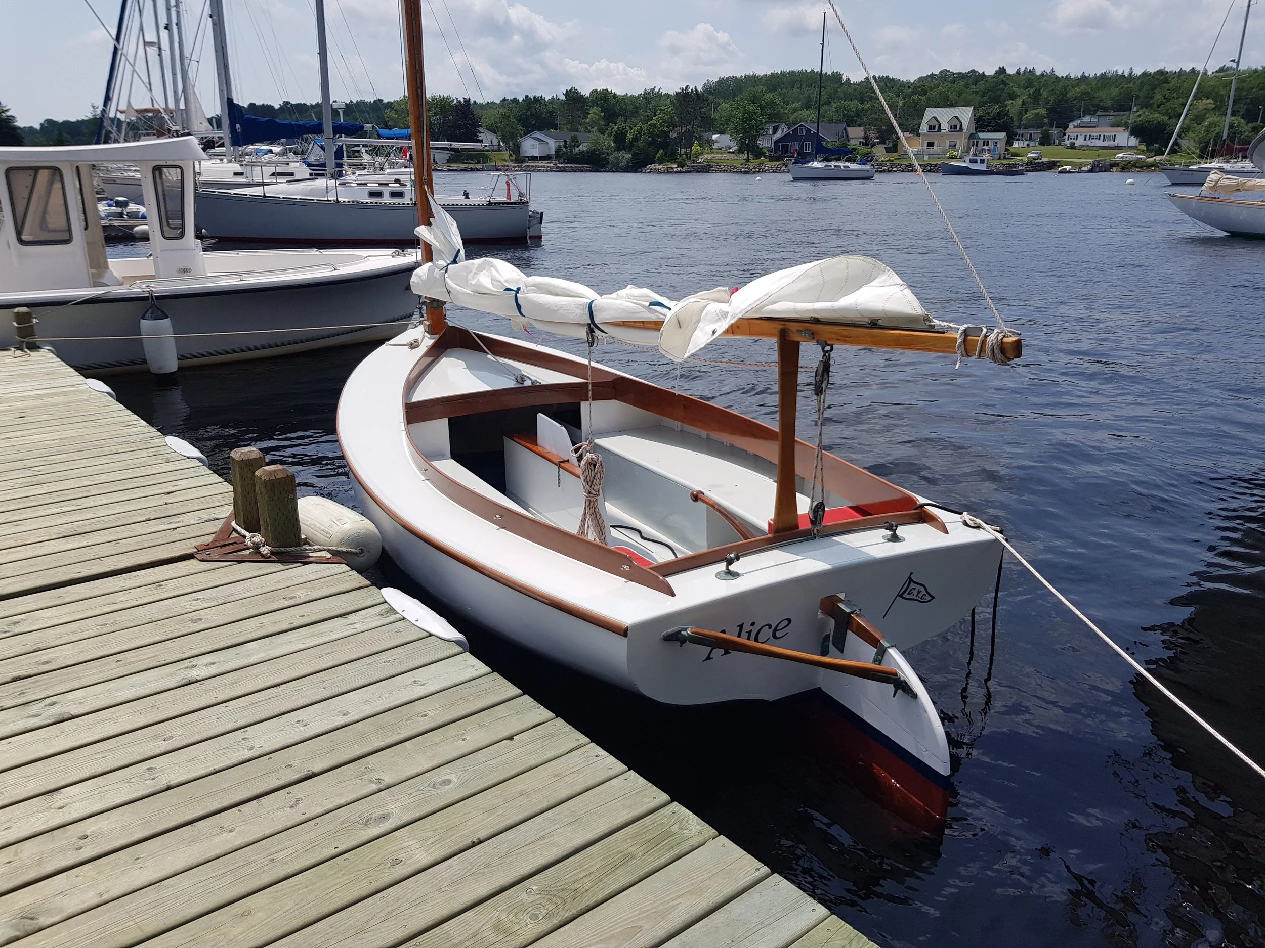 Alice is a Wenaumet Kitten Catboat restored by Tern Boatworks on the ...
