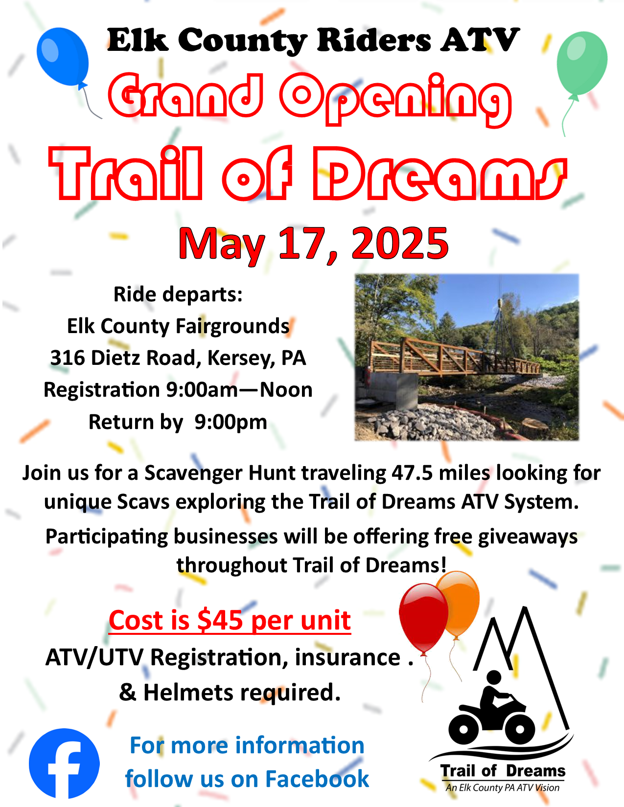 Pre-Registration — Elk County Riders ATV