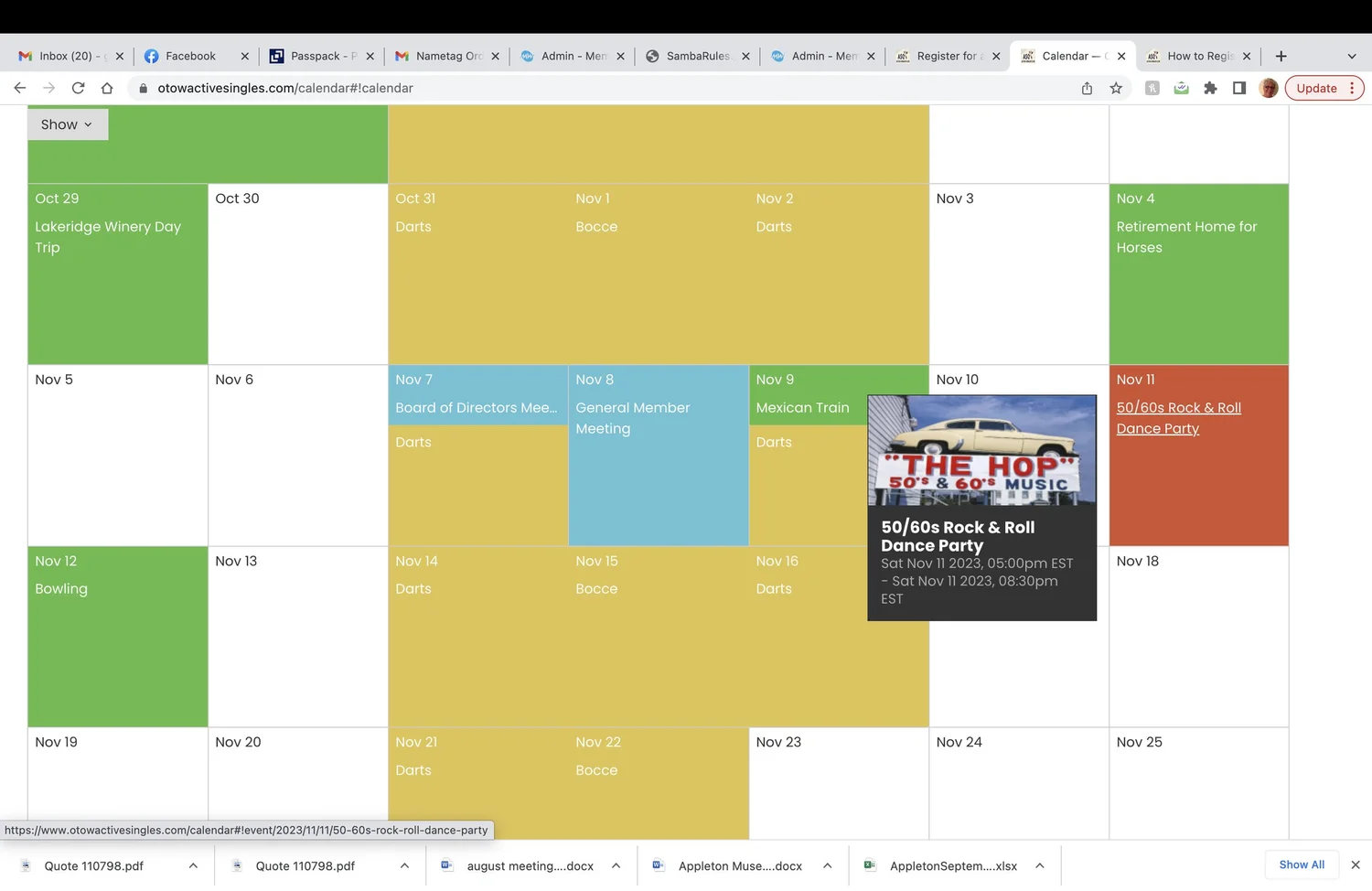How to Register for an Event/Activity — OTOW Active Singles Club