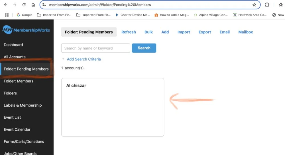 How to Accept a New Member — OTOW Active Singles Club