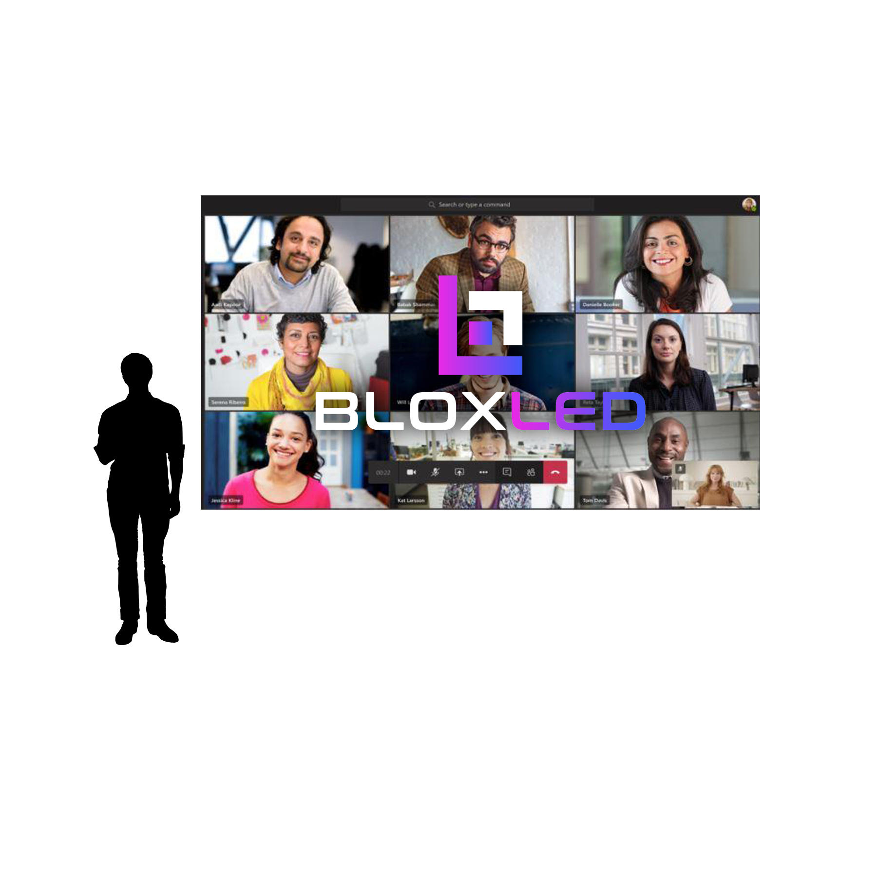 FULL HD LED Wall: 12' Wide x 6.5' Tall (6' Minimum Viewing Distance ...