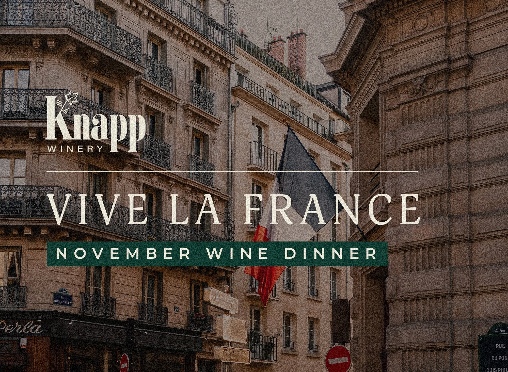 Vive La France November Wine Dinner Knapp Winery