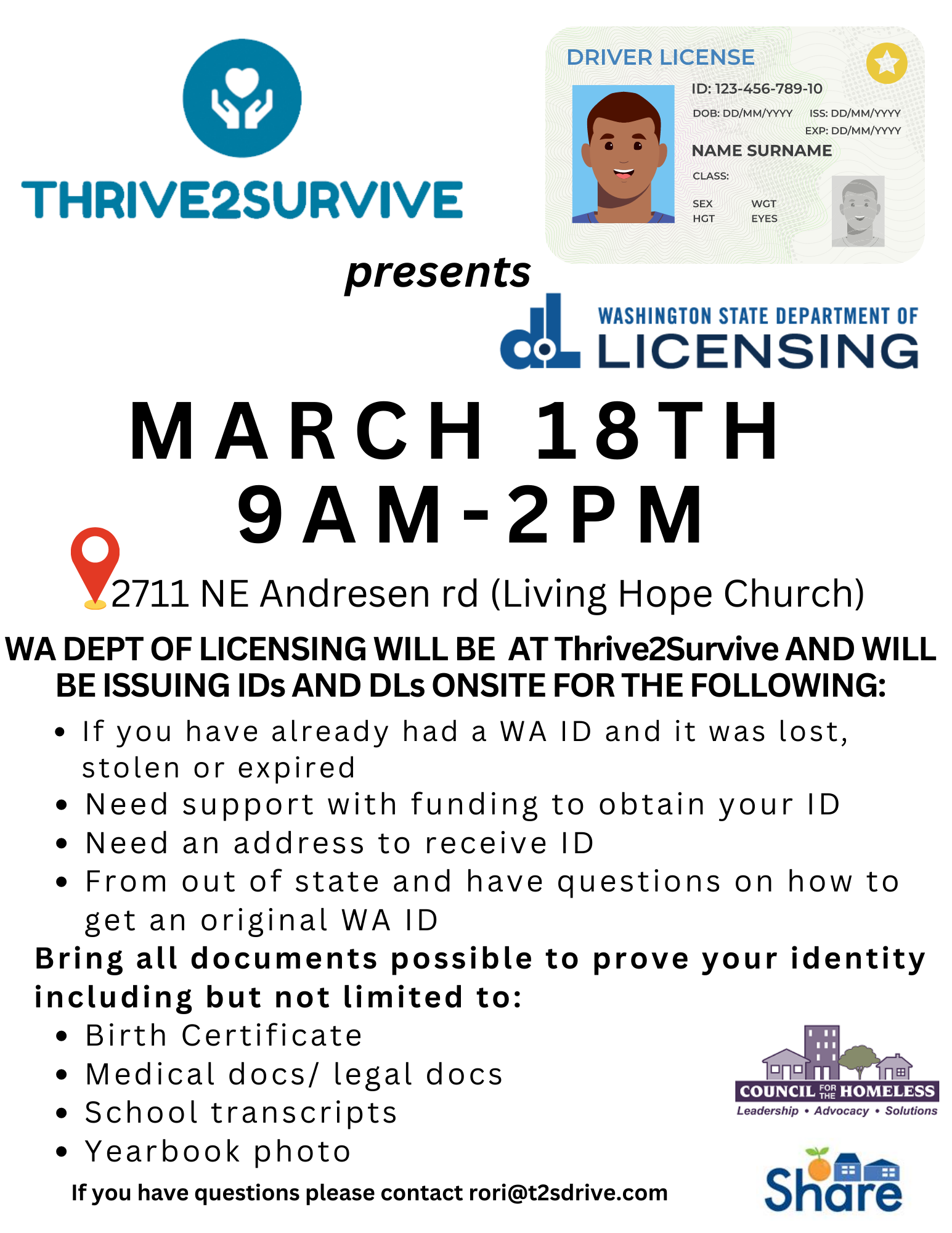 Thrive2Survive Community Outreach — Fourth Plain Forward