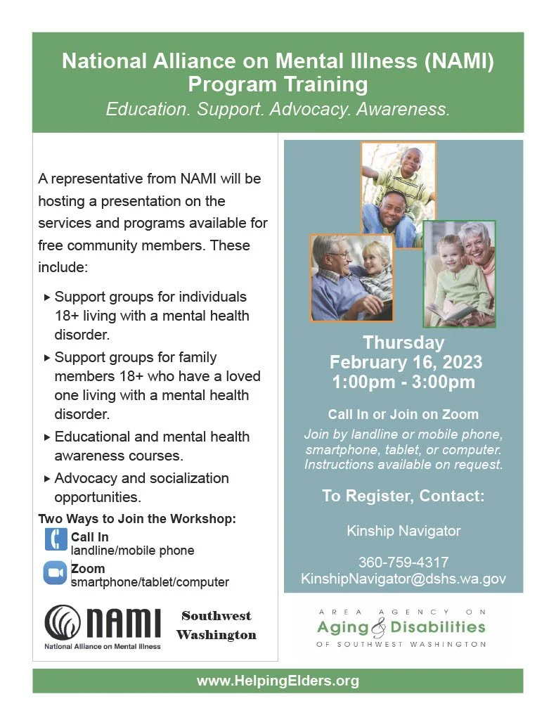 National Alliance on Mental Illness (NAMI) Program Training — Fourth ...