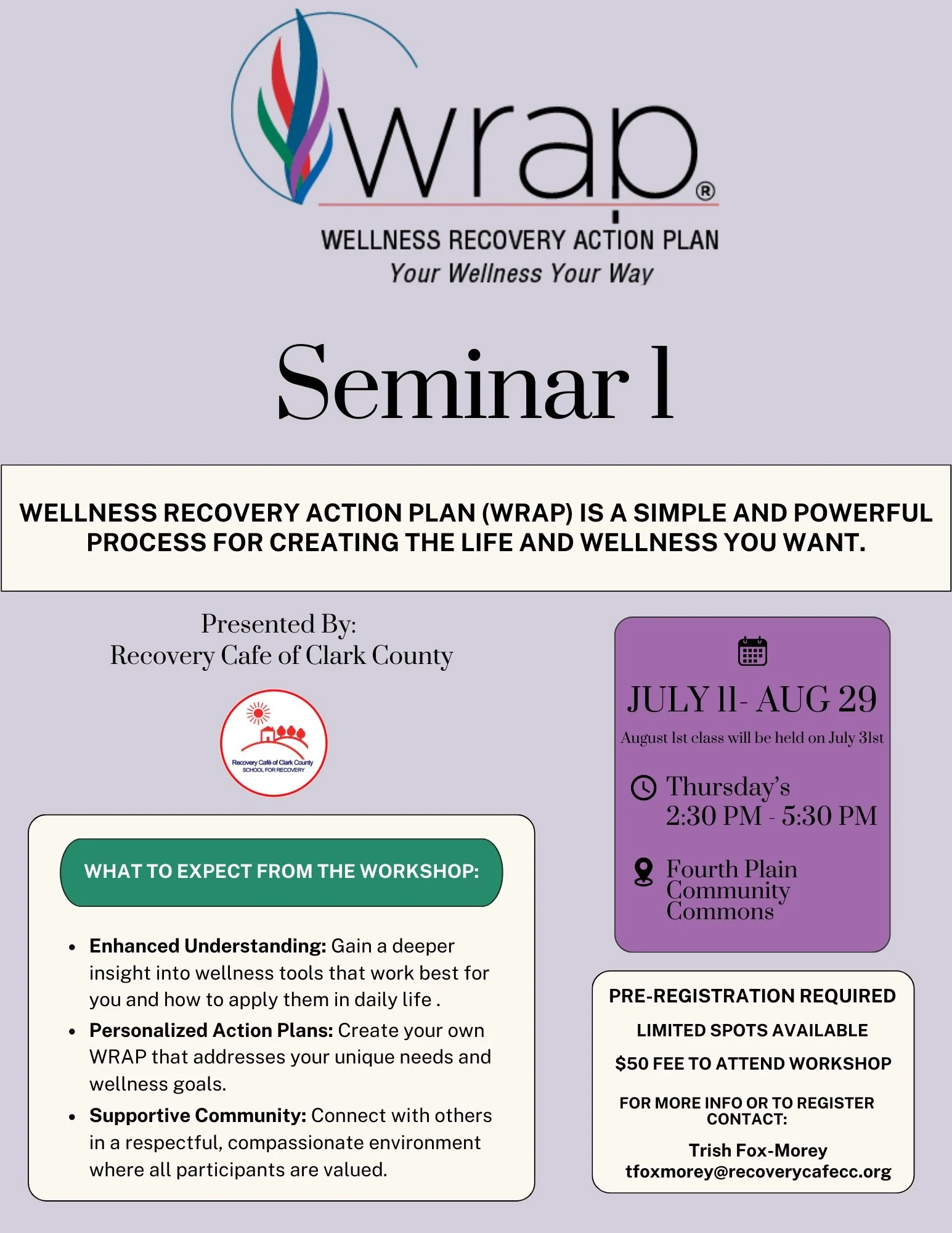 Wellness Recovery Action Plan — Fourth Plain Forward