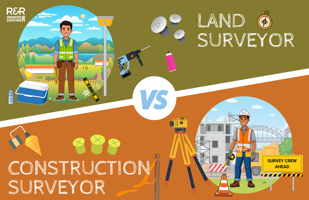 SURVEYING THE DIFFERENCES: LAND SURVEYORS VS CONSTRUCTION SURVEYORS — R ...