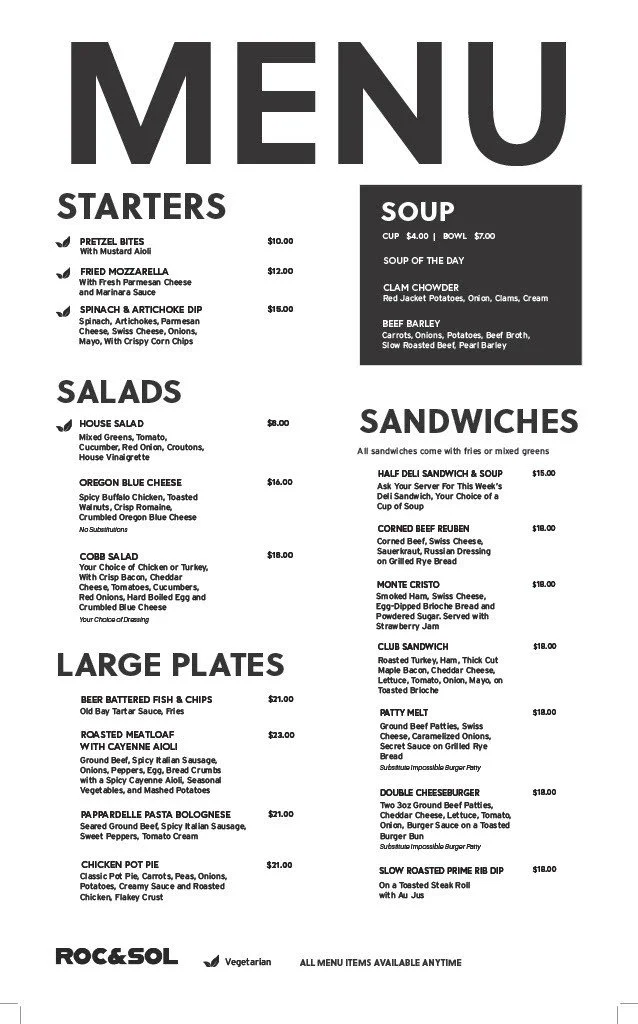 Main Menu — Roc & Sol