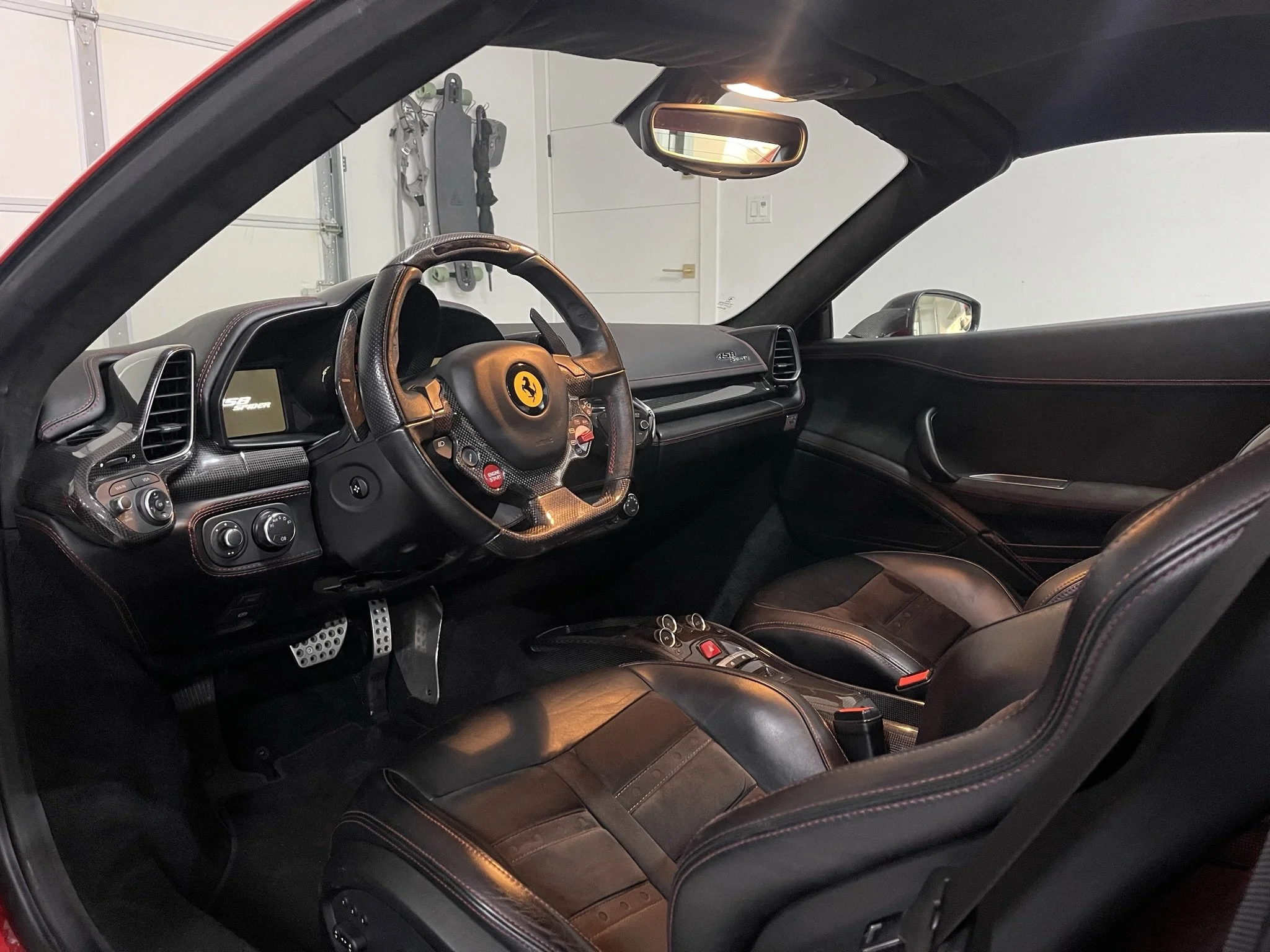 Black Ferrari 458 Interior