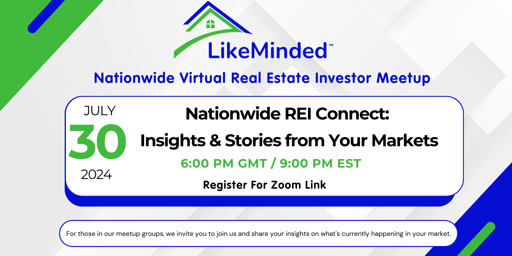 Real Estate Investor Meetup Schedule — LikeMinded