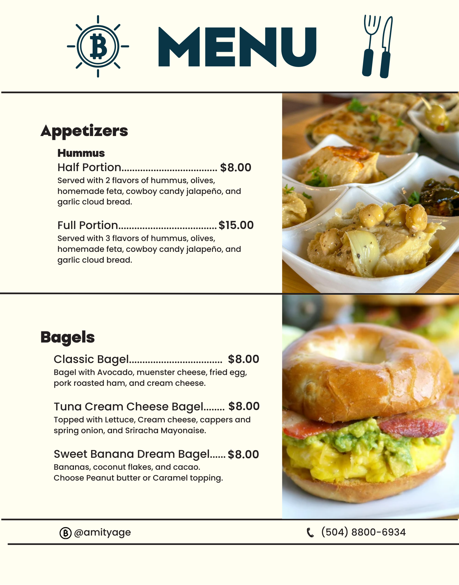 Bitcoin Cafe Menu — AmityAge Academy