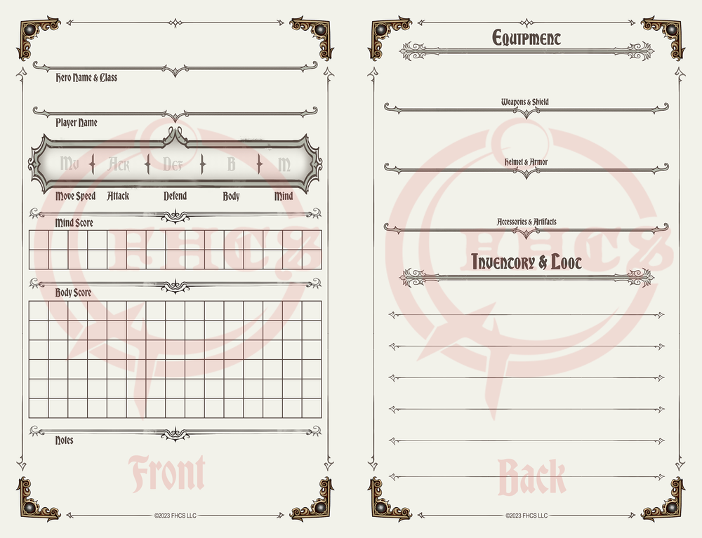 HeroSheets Vanilla — Advanced Armory