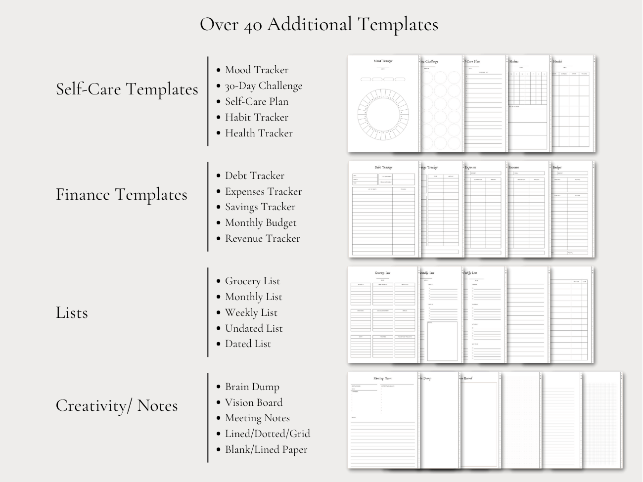 Abstract Digital Bullet Journal — Joyfully Paperless