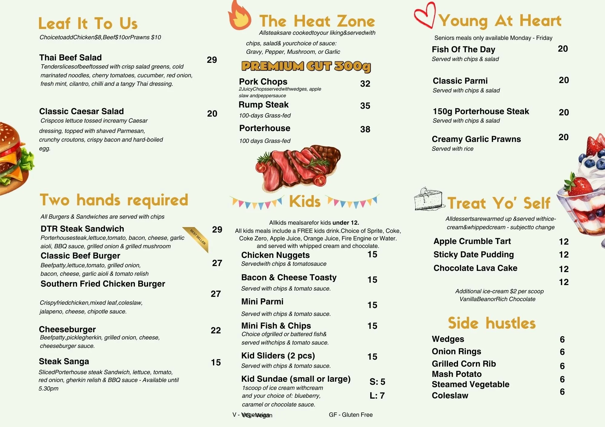 Menu — Down The Road Bar and Grill