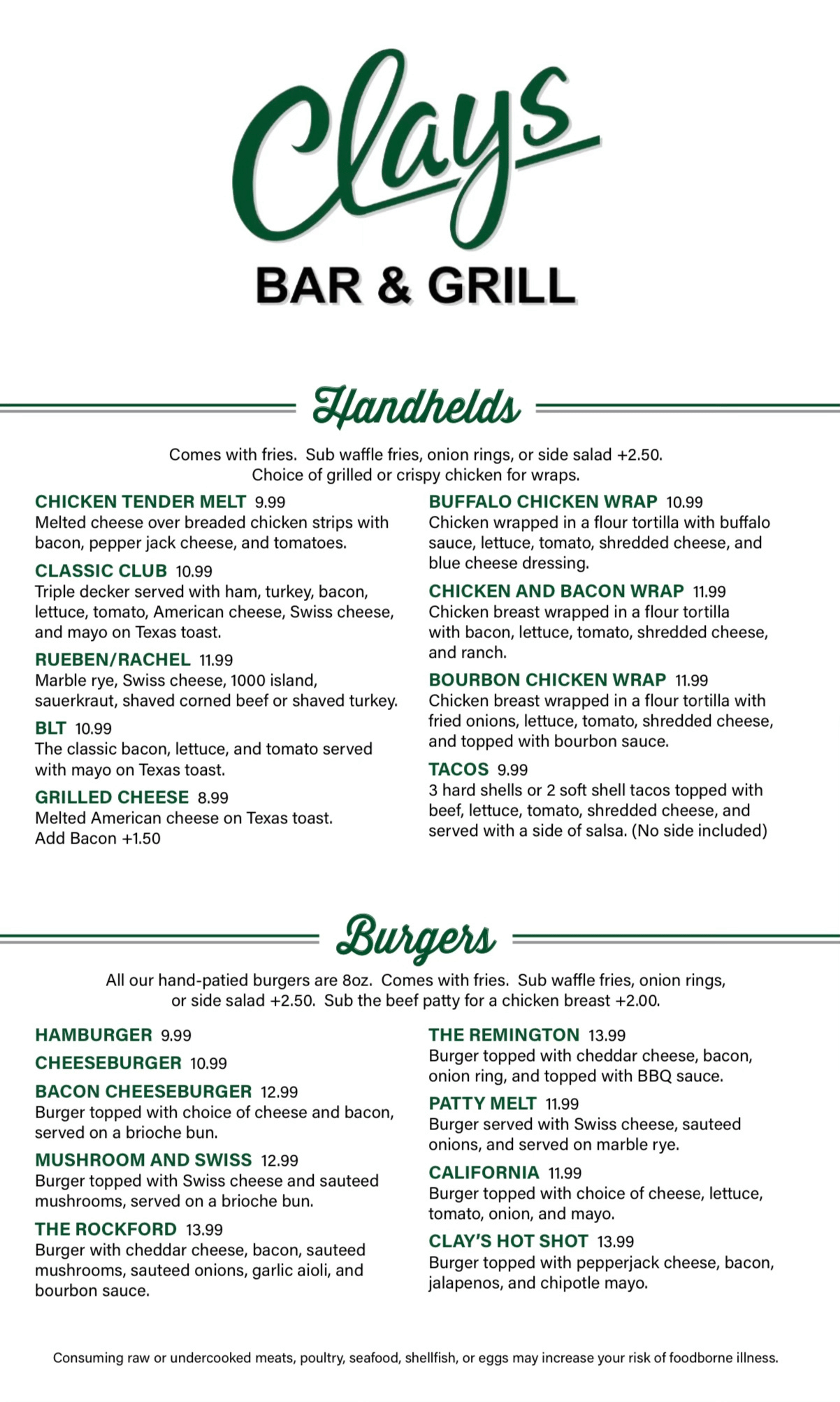 Rockford, MN Restaurant & Bar — Clays Bar and Grill