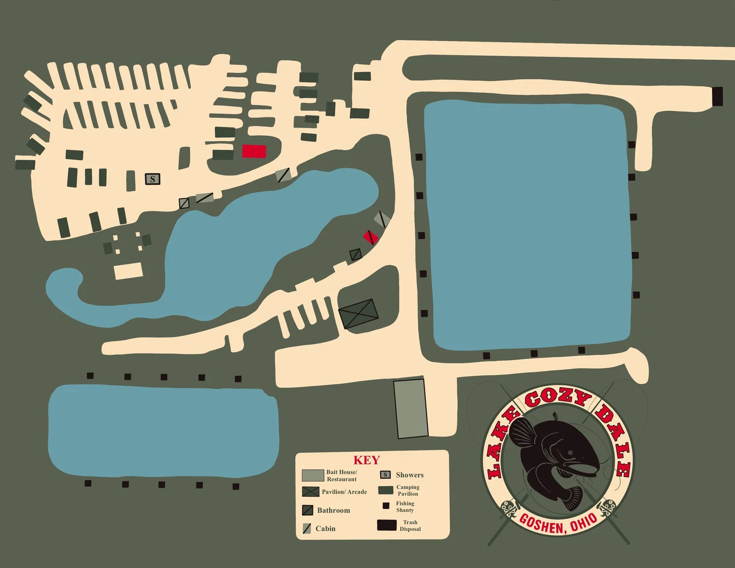 Campground Maps | Lake Cozy Dale Layout & Site Details — Lake Cozy Dale