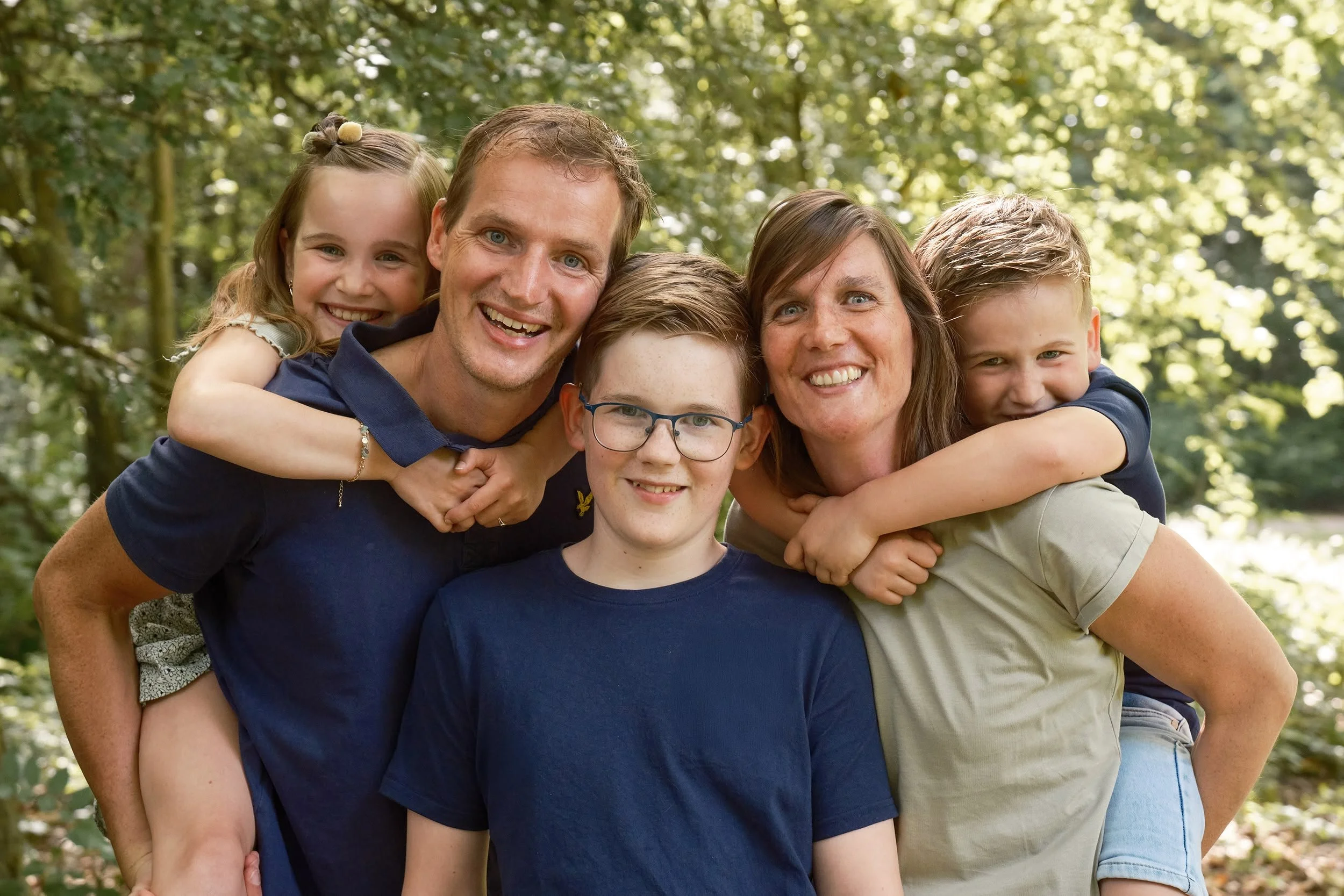 Fotoshoot met de familie