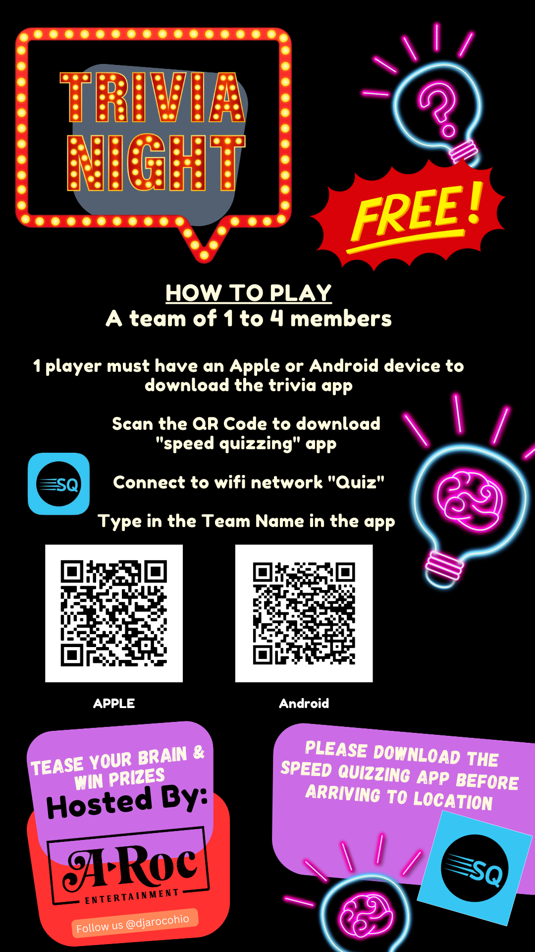 Trivia Night and Bingo Game Events provide by A-Roc Entertainment — A ...