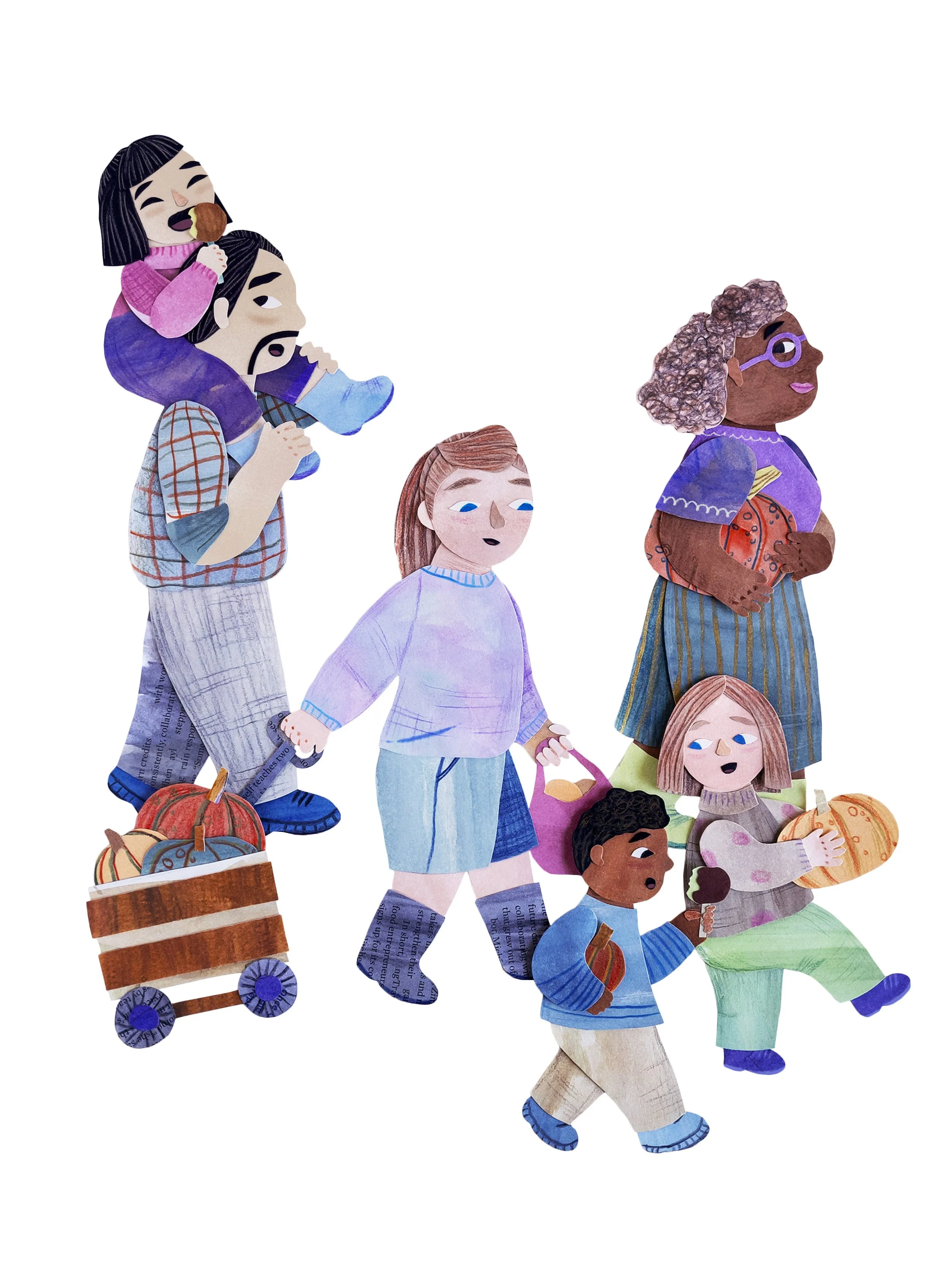 Illustrations — Paper Cut Collage Art and Kidlit Illustration