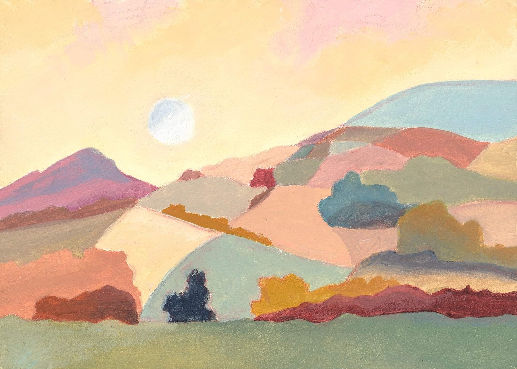 Black hill fine art print by Welsh artist Helen Arthur — Helen Arthur Art