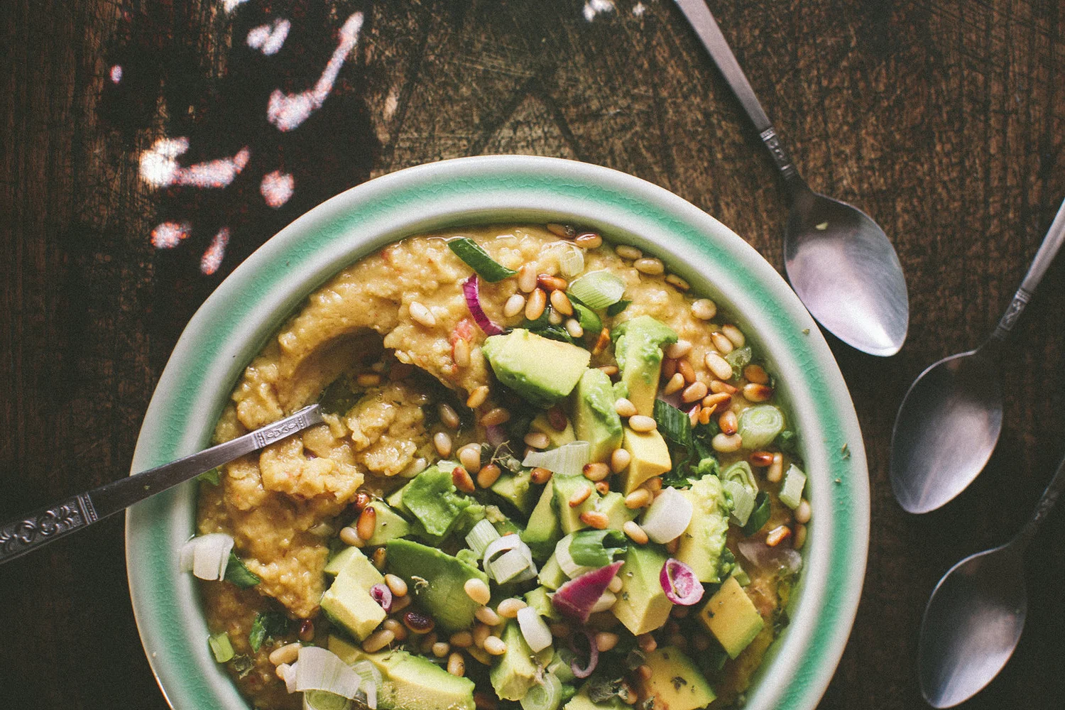 Split pea dip & salad bowl — Grown & Gathered