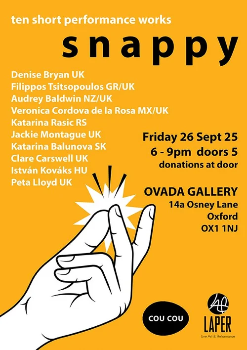 SNAPPY - an evening of short performance works — OVADA
