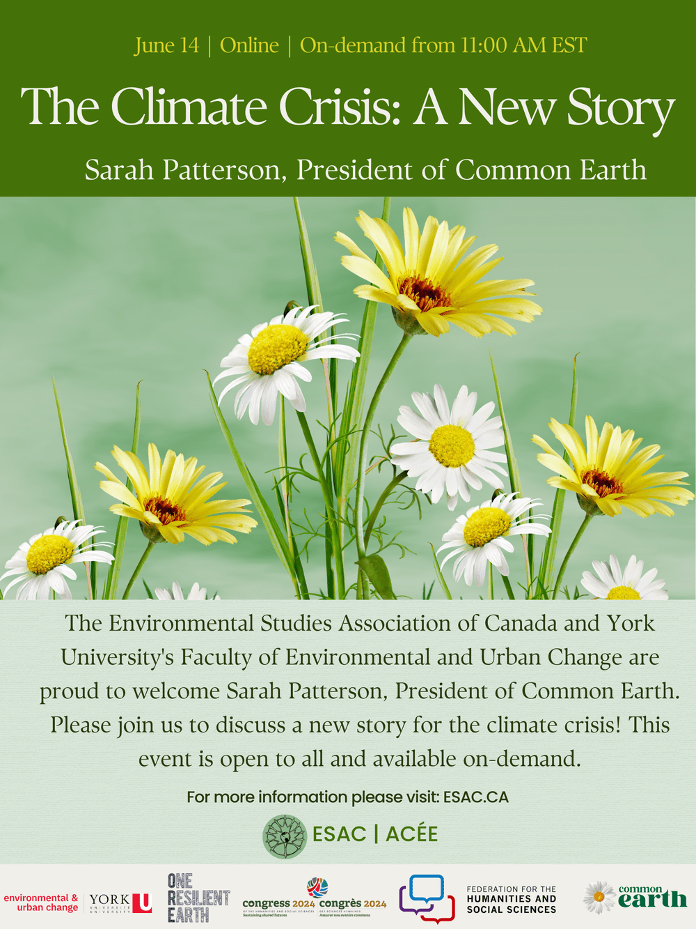 OPEN EVENT - Climate Crisis: A New Story, with Sarah Patterson from ...