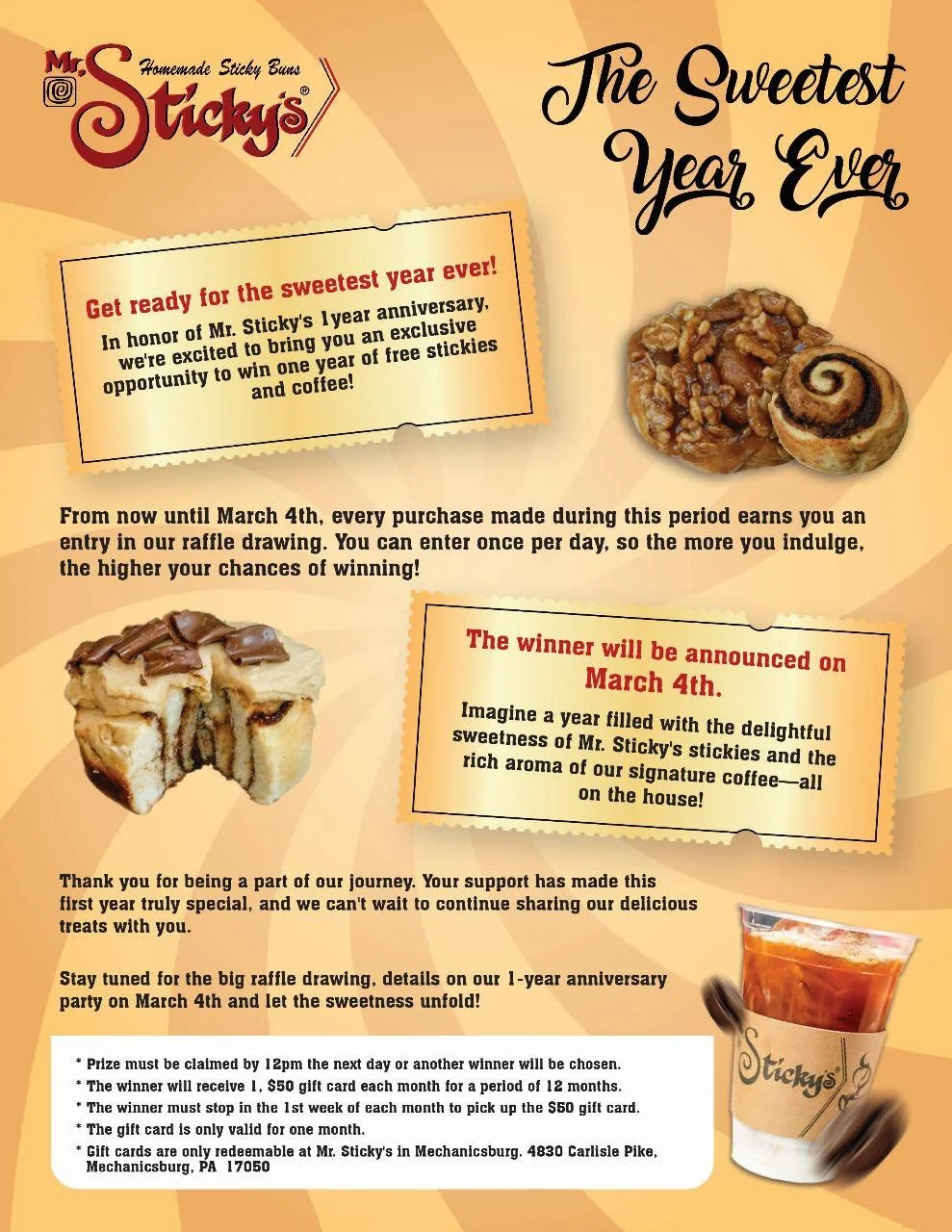 Promotions — Mr. Sticky's of Central PA