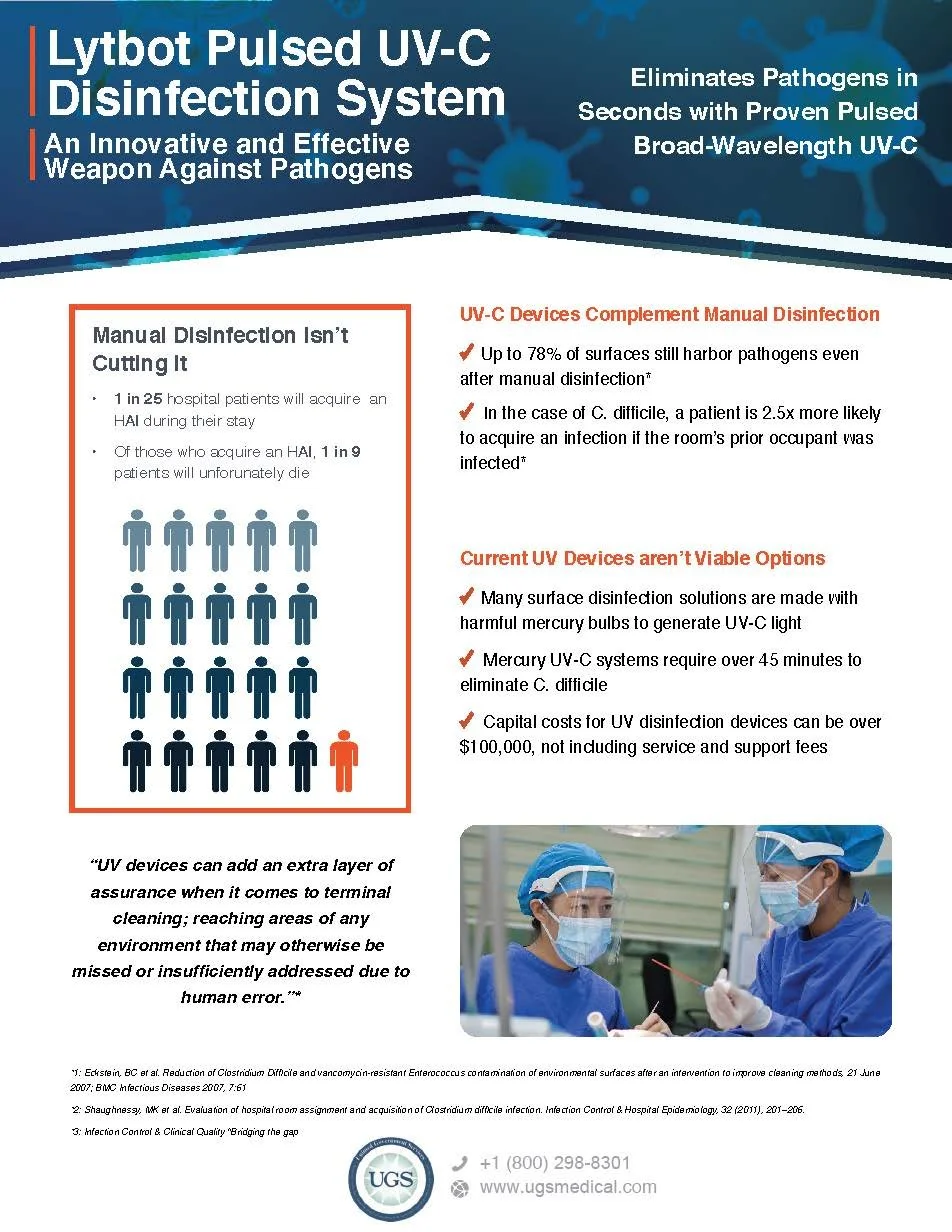 Solaris Lybot Pulsed UV-C Disinfection System, Item UGSSolaris — Unimed ...