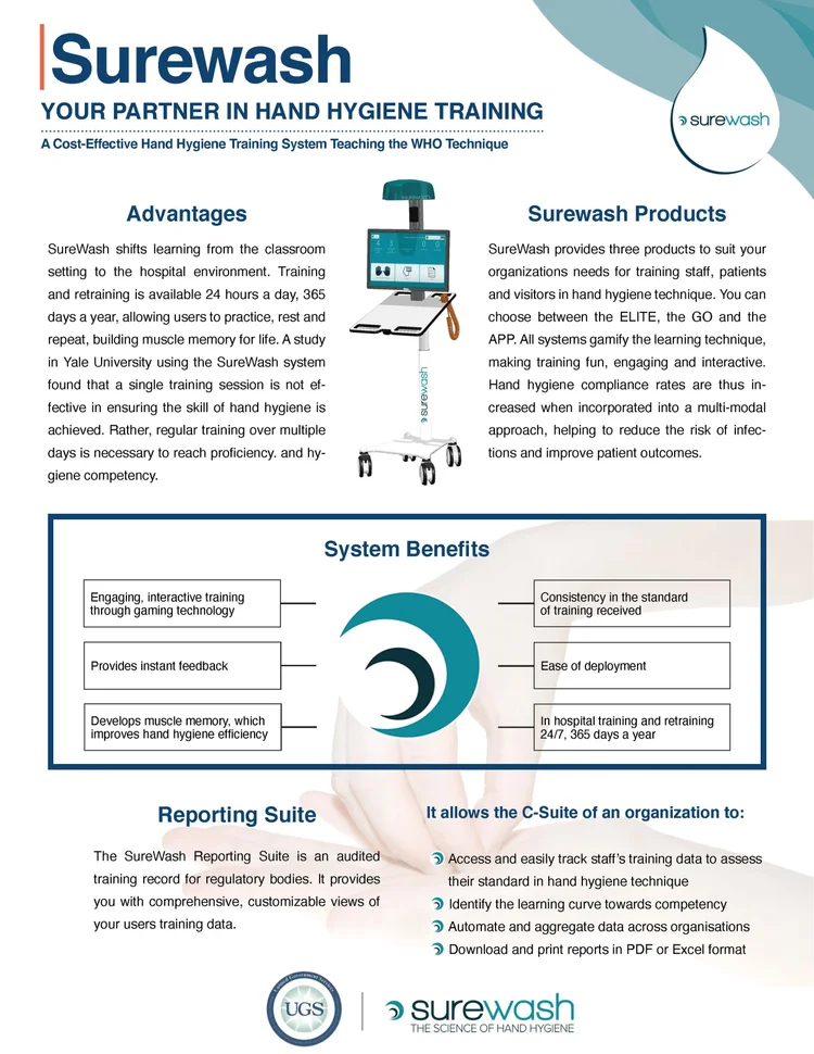 GO Surewash Hand Hygiene Training System, Item: GSST437002 — Unimed Government Services