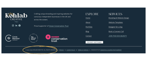 How to write a website copyright notice (with example)