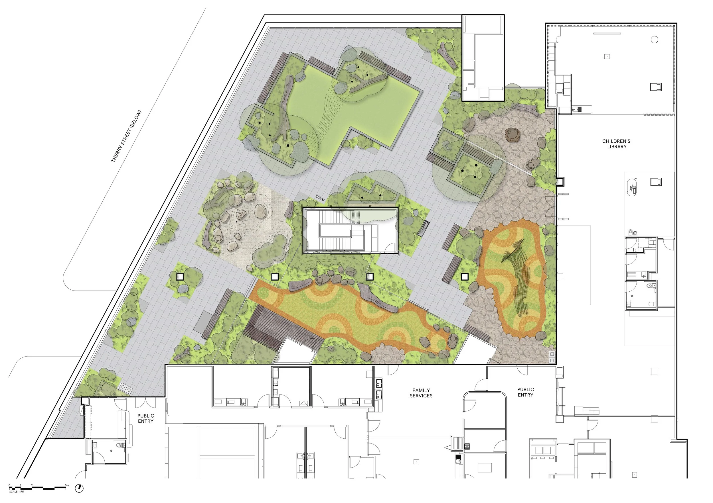 Narrm Ngarrgu Library and Family Services Rooftop Terrace — BUSH PROJECTS