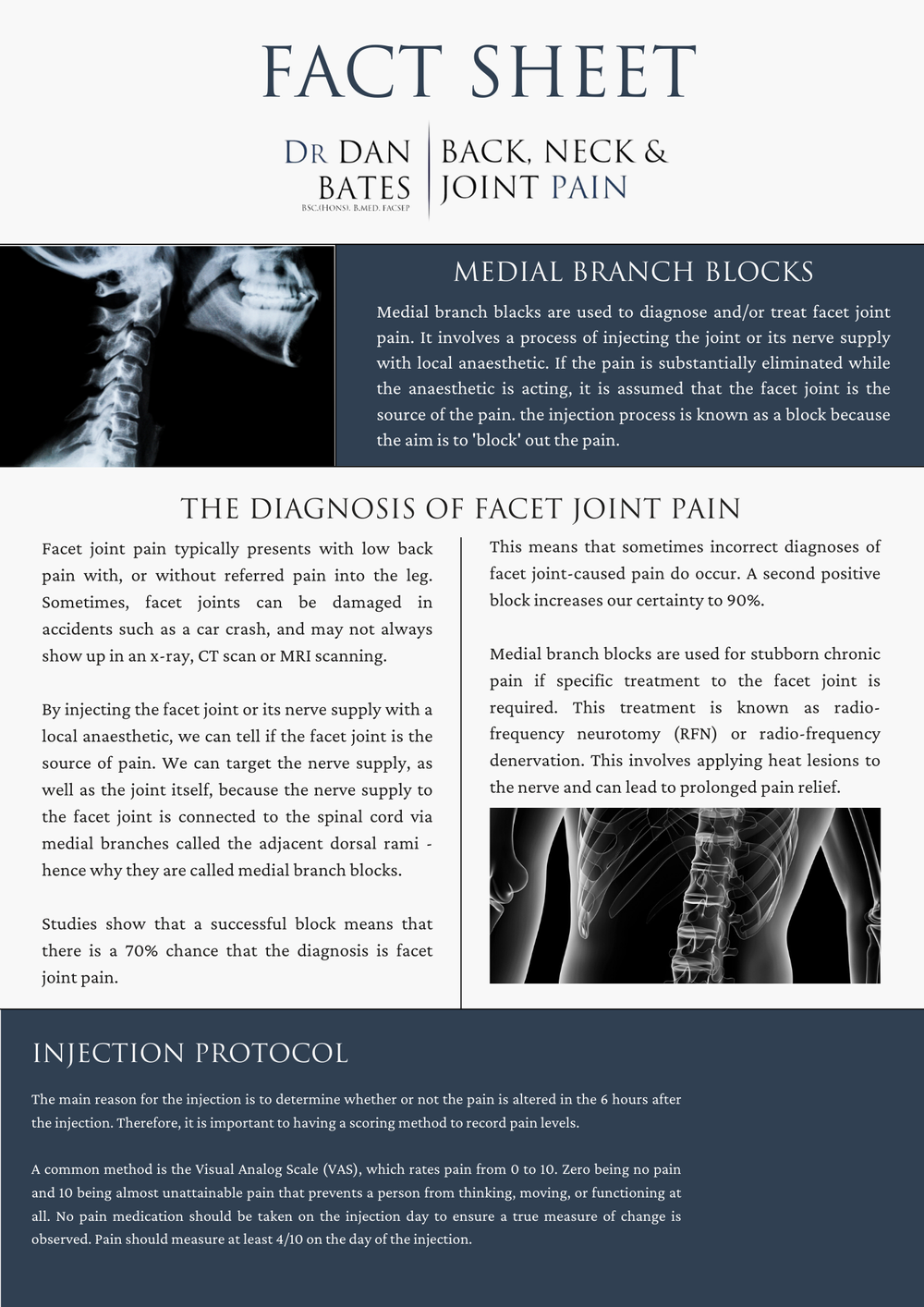 Fact Sheets — Back, Neck & Joint