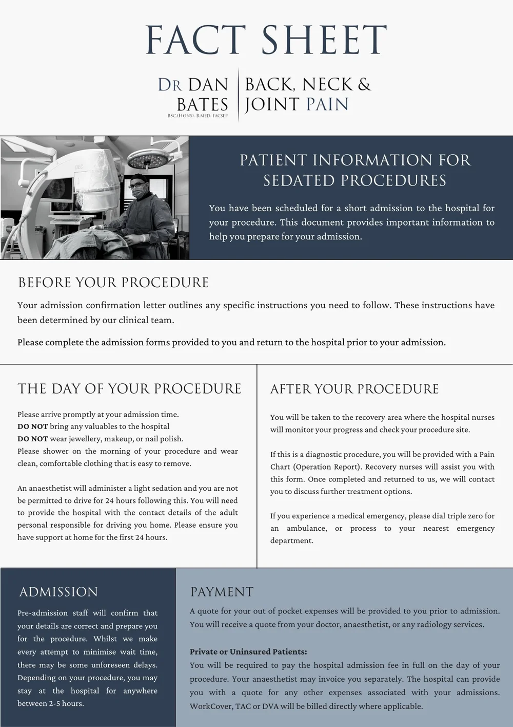 Fact Sheets — Back, Neck & Joint