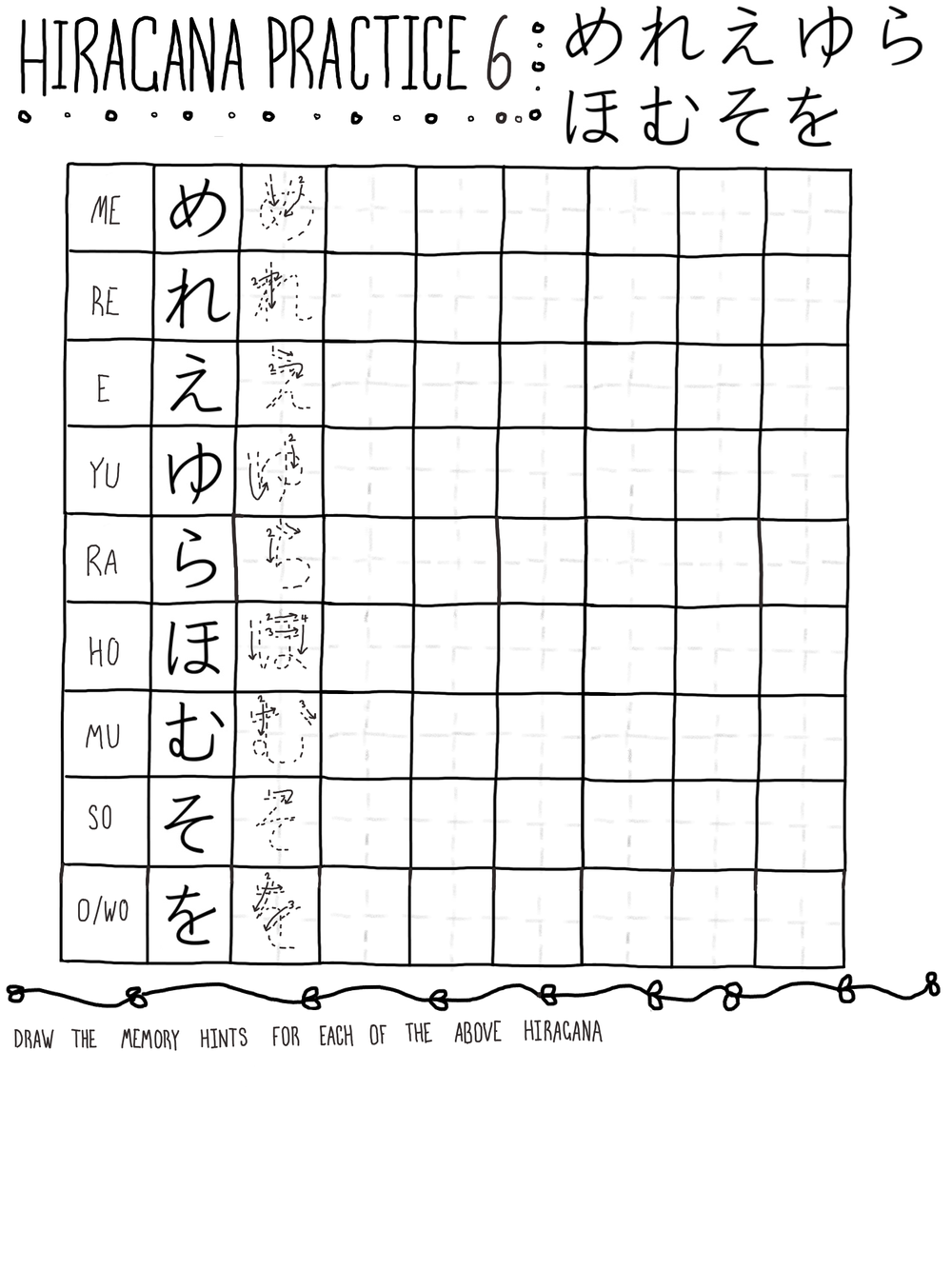 Hiragana Help — Bakemono Classroom