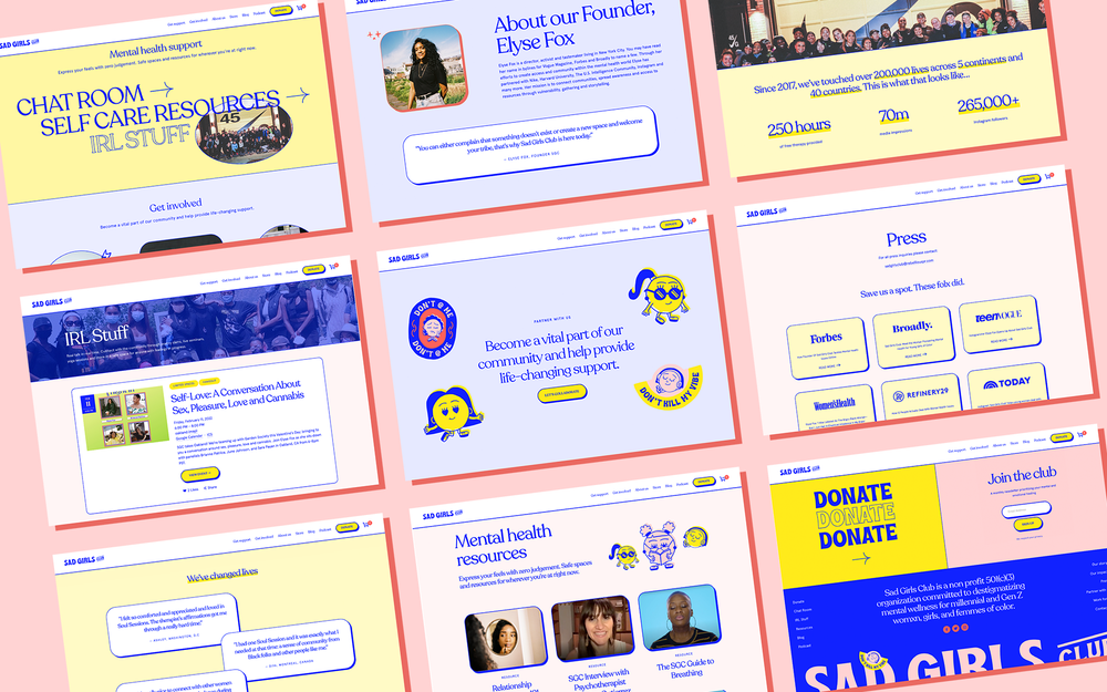 Branding & website design for Sad Girls Club — Tickety Boo Creative