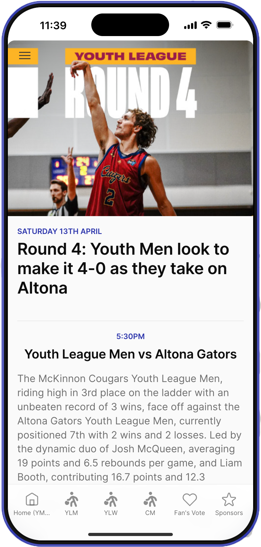 Big V — McKinnon Basketball Association