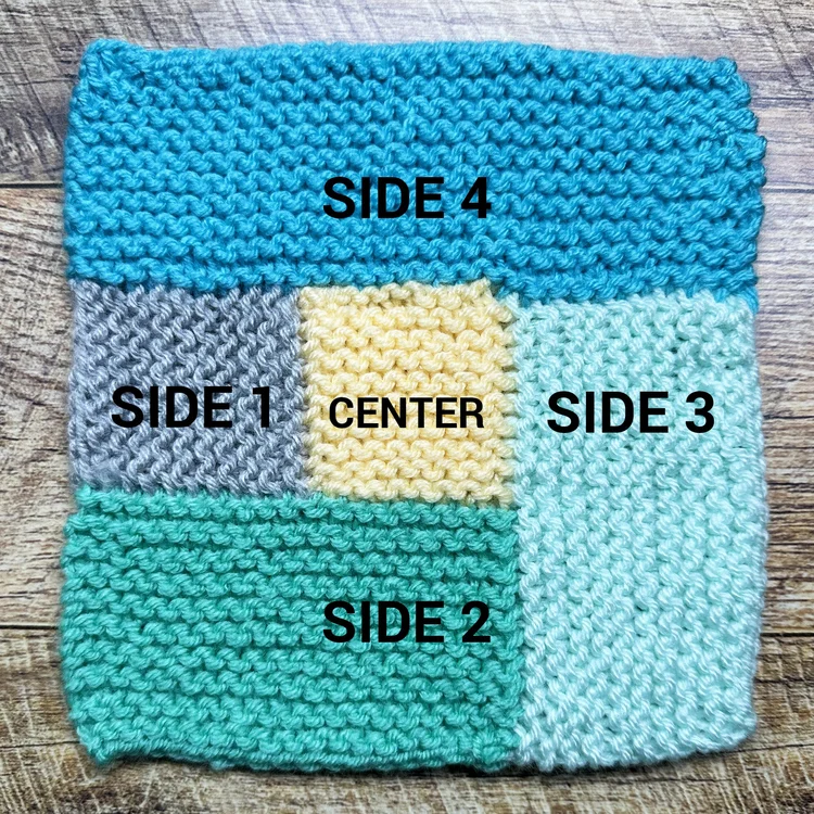 Log Cabin Square Knitting Pattern — Crafty Jen Crafts