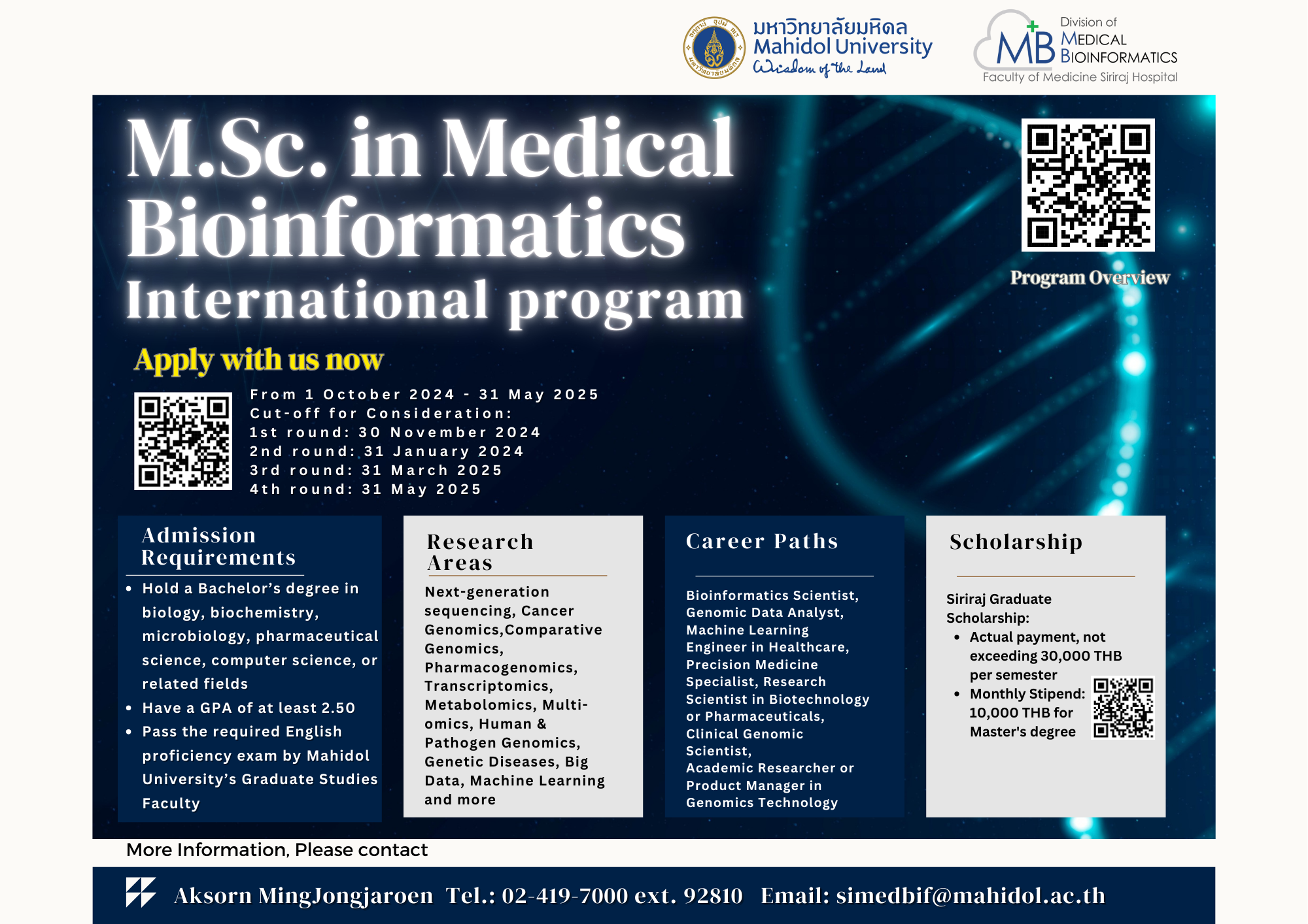 Program Overview — Division of Medical Bioinformatics